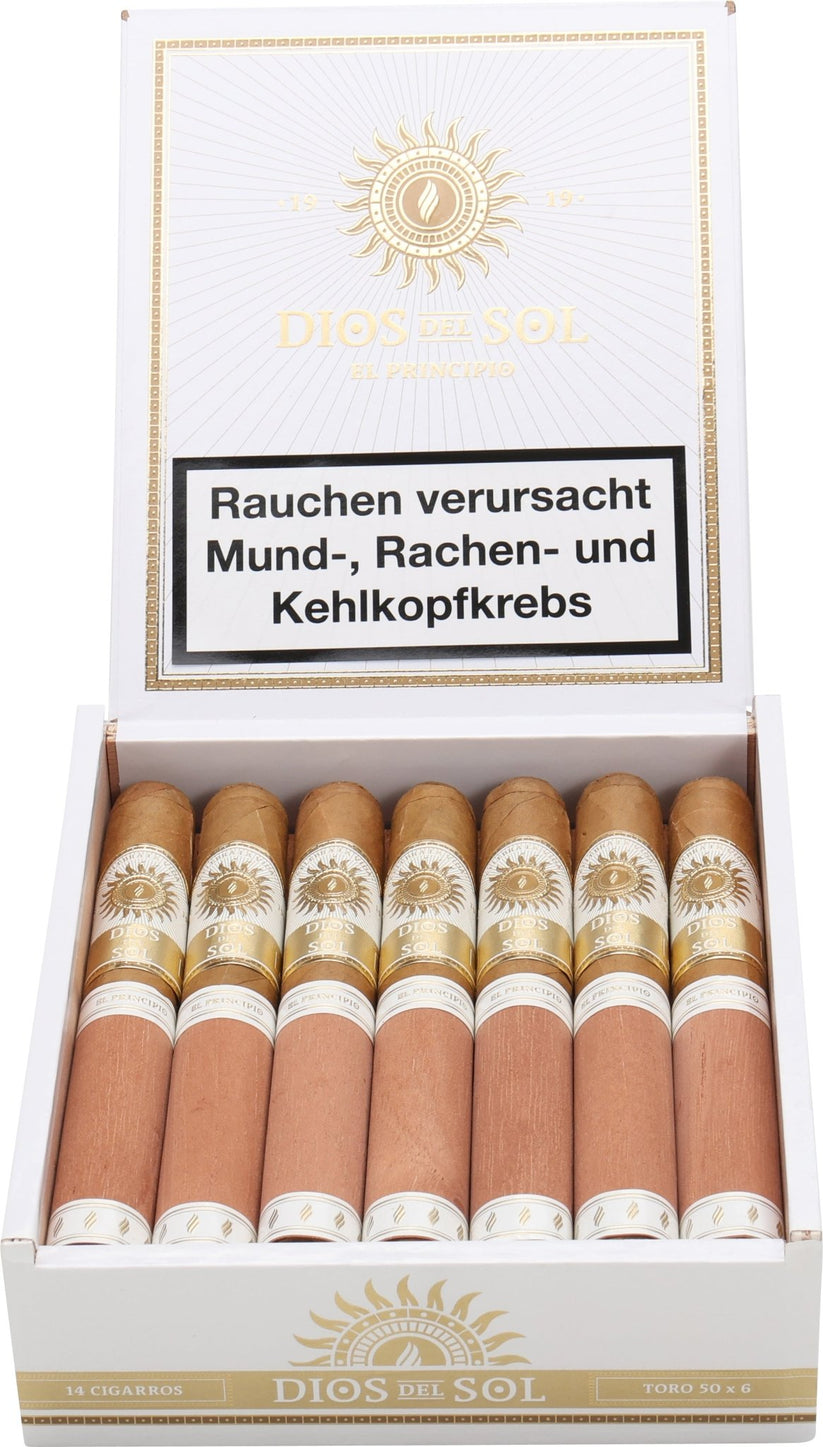 Dios Del Sol - El Principio Toro 50 x 6 14 stick box - Tobacco ...